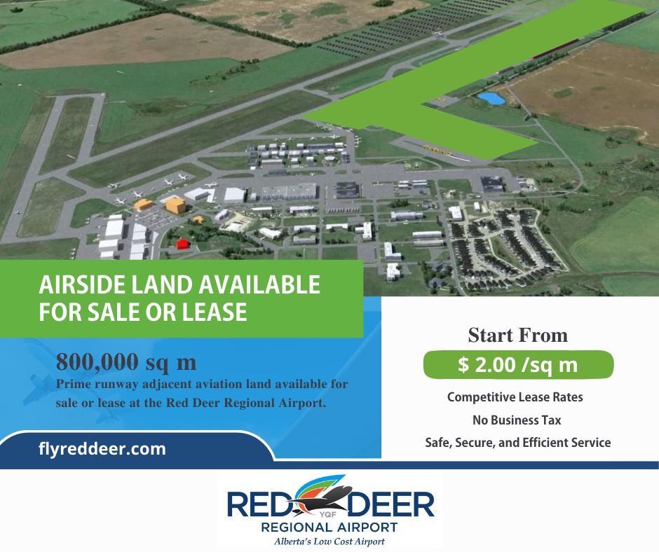 Airside Land Available for Sale or Lease at Red Deer Regional Airport ...